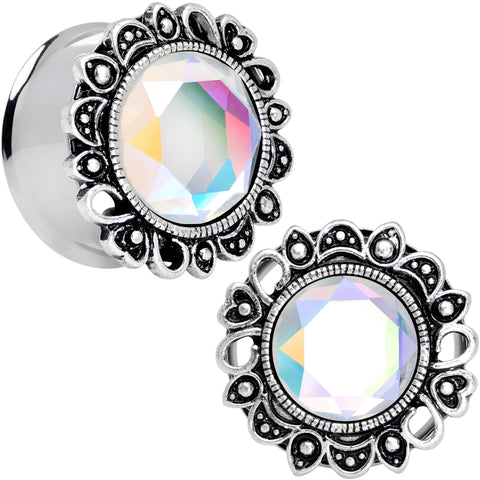 Aurora Gem Filigree Flower Double Flare Plug Set – BodyCandy