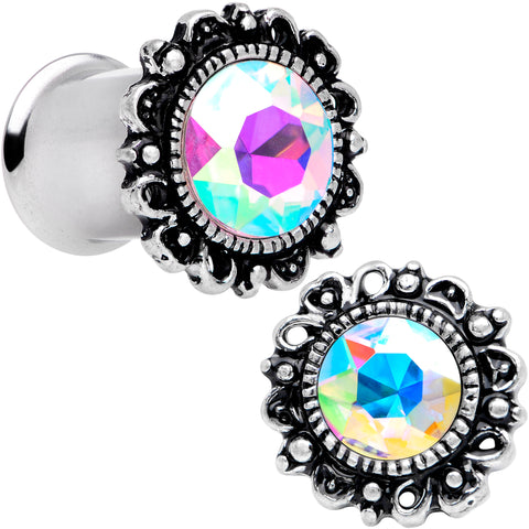 Aurora Gem Filigree Flower Double Flare Plug Set – BodyCandy