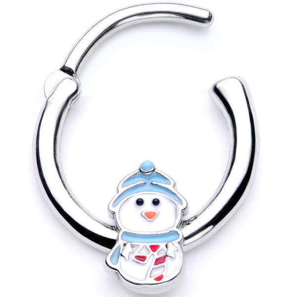 16 Gauge 3/8 Snowman Winter Holiday Christmas Septum Clicker – BodyCandy