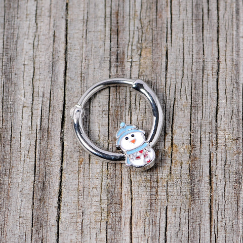16 Gauge 3/8 Snowman Winter Holiday Christmas Septum Clicker – BodyCandy