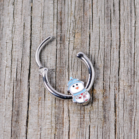 16 Gauge 3/8 Snowman Winter Holiday Christmas Septum Clicker – BodyCandy