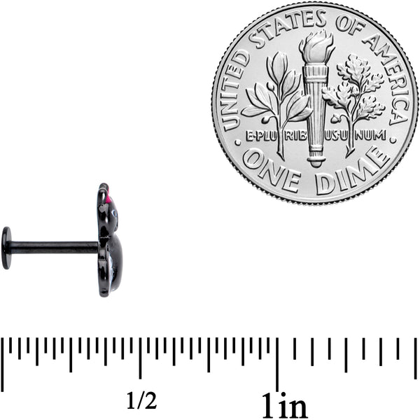 16 Gauge 5/16 Black Cat Skull Halloween Labret Monore Tragus – BodyCandy