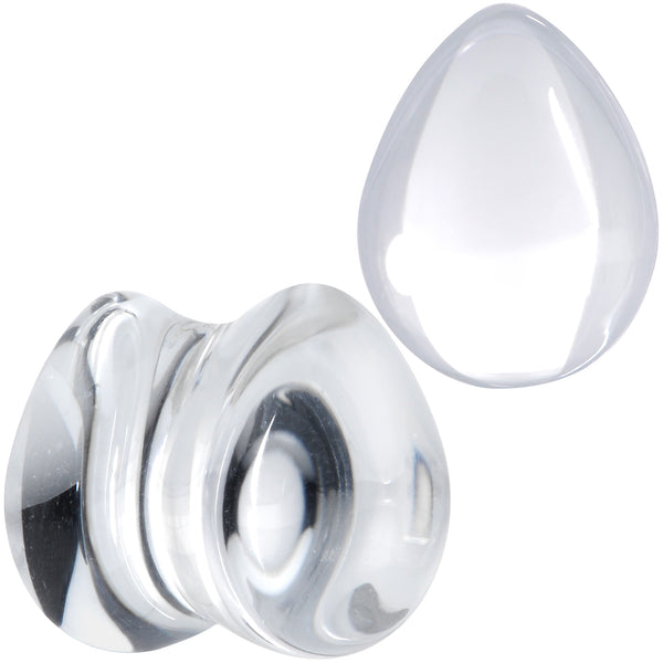 Solid Clear Glass Teardrop Plug Set – BodyCandy