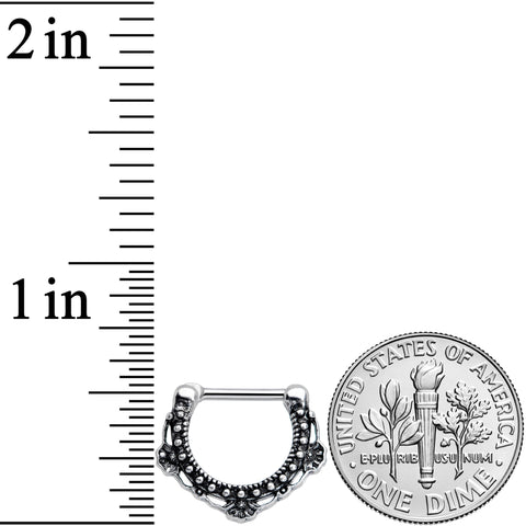 16 Gauge 5/16 Textured Arc Septum Clicker – BodyCandy