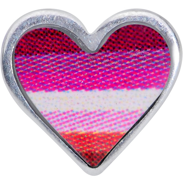 20 Gauge 5/16 Lesbian Pride Heart L Shaped Nose Ring – BodyCandy