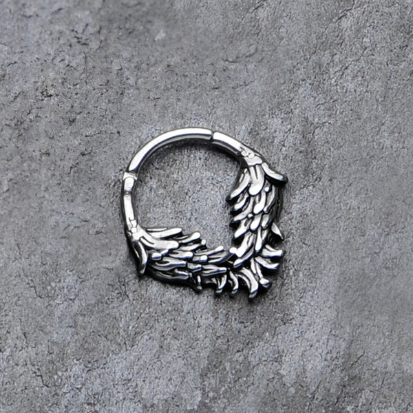 16 Gauge 3/8 Angelic Wings Hinged Segment Ring – BodyCandy