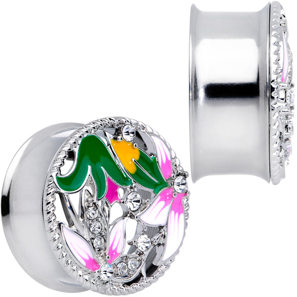 Clear Gem Exotic Garden Flower Double Flare Plug Set – BodyCandy