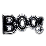 20 Gauge 7mm Clear Gem Black Boo Halloween L Shaped Nose Ring – BodyCandy