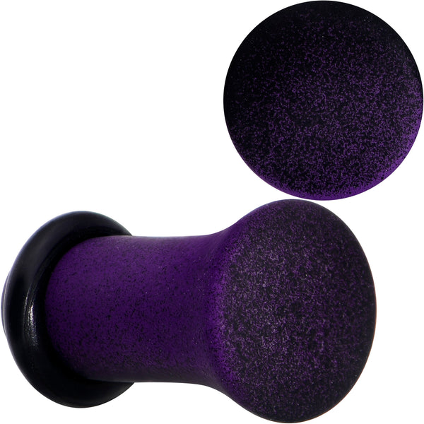 Black Purple Ombre Matte Acrylic Single Flare Plug Set Sizes 2mm-12mm ...