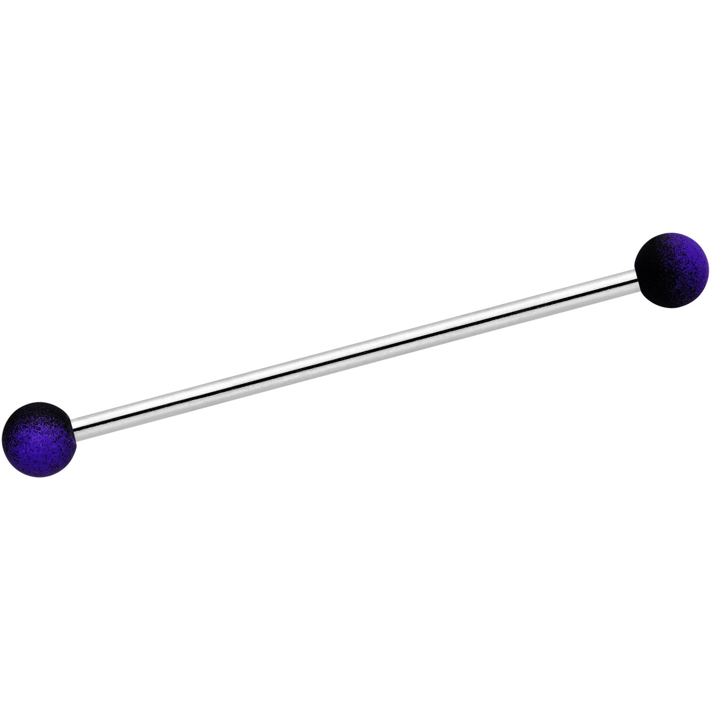 14 Gauge Purple Black Ombre Soft Finish Industrial Barbell 38mm