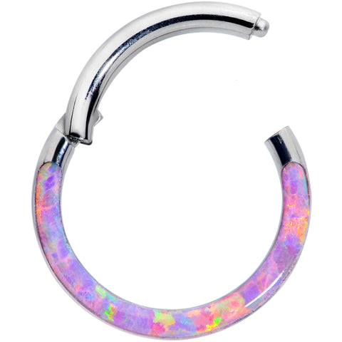 16 Gauge 5/16 Pink Synthetic Opal Implant Grade Titanium Segment Ring – BodyCandy