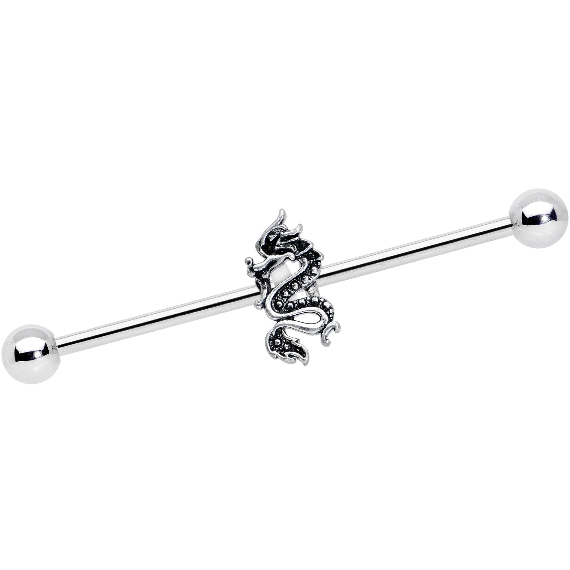 14 Gauge Regal Medieval Dragon Industrial Barbell 38mm