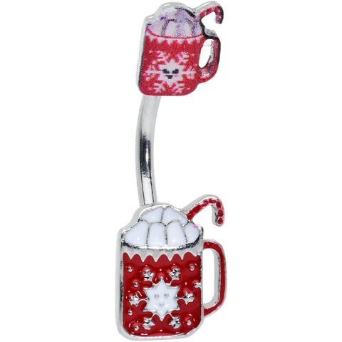 Sweet Red Hot Cocoa Marshmallow Holiday Double Mount Belly Ring – BodyCandy