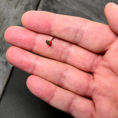 20 Gauge 7mm Clear Gem Bleeding Heart L Shape Nose Ring – BodyCandy