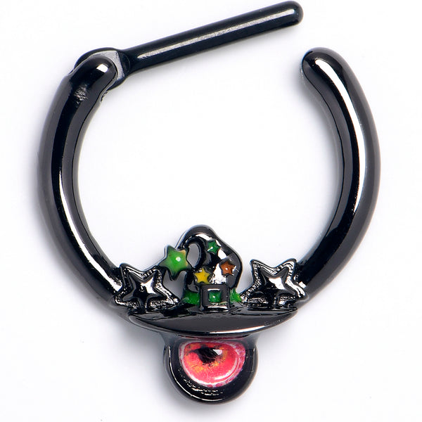 16 Gauge 5/16 Black Red Eye Witch Hat Cartilage Clicker – BodyCandy