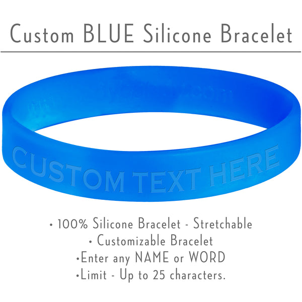 Custom No. 1 BLUE Silicone Bracelet – BodyCandy
