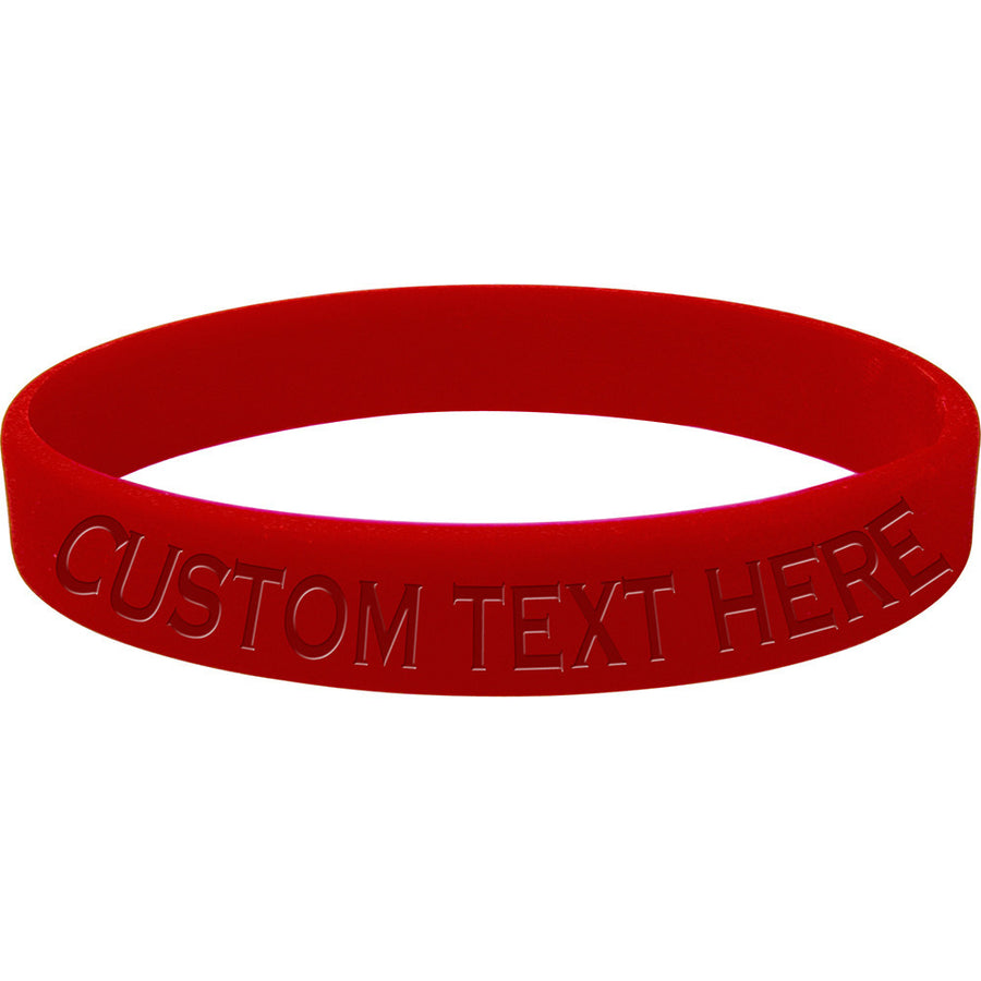 Custom No. 1 RED Silicone Bracelet
