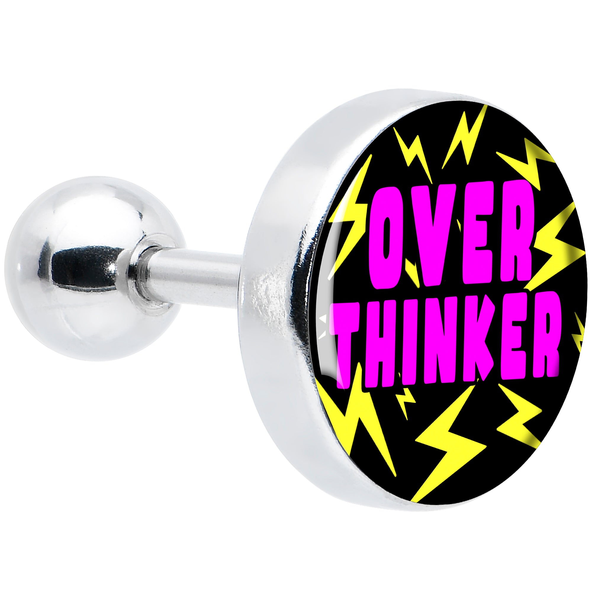 16 Gauge 1/4 Over Thinker Impact Tragus Cartilage Earring by Onyx O