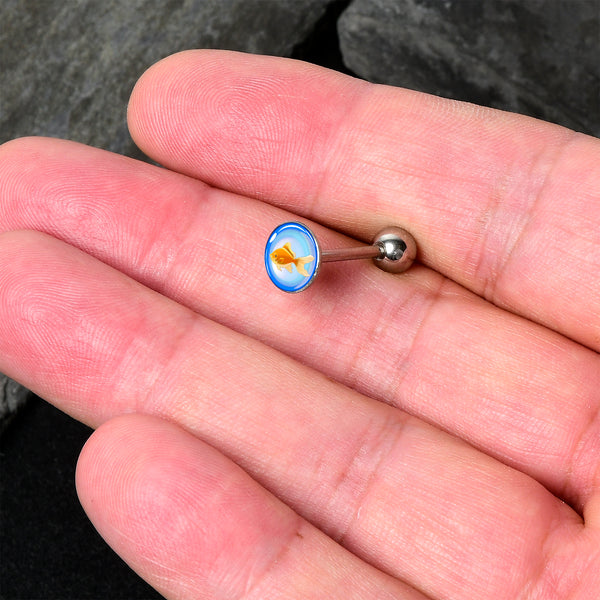 Gold Fish Barbell Tongue Ring – BodyCandy
