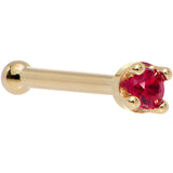 Solid 18KT Yellow Gold 1.5mm Diamond Cut Genuine Ruby Nose Ring – BodyCandy
