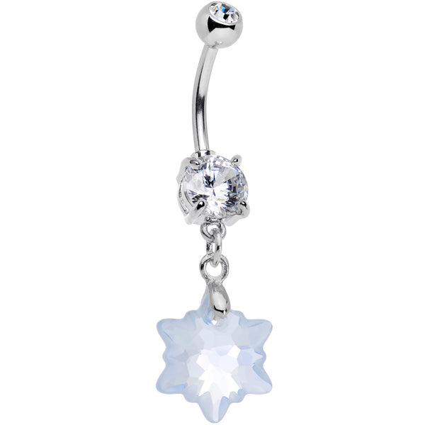 Limited Edition Snowflake Belly Ring Created with Crystals