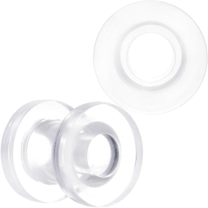 2 Gauge Clear Acrylic Screw Fit Plug Set