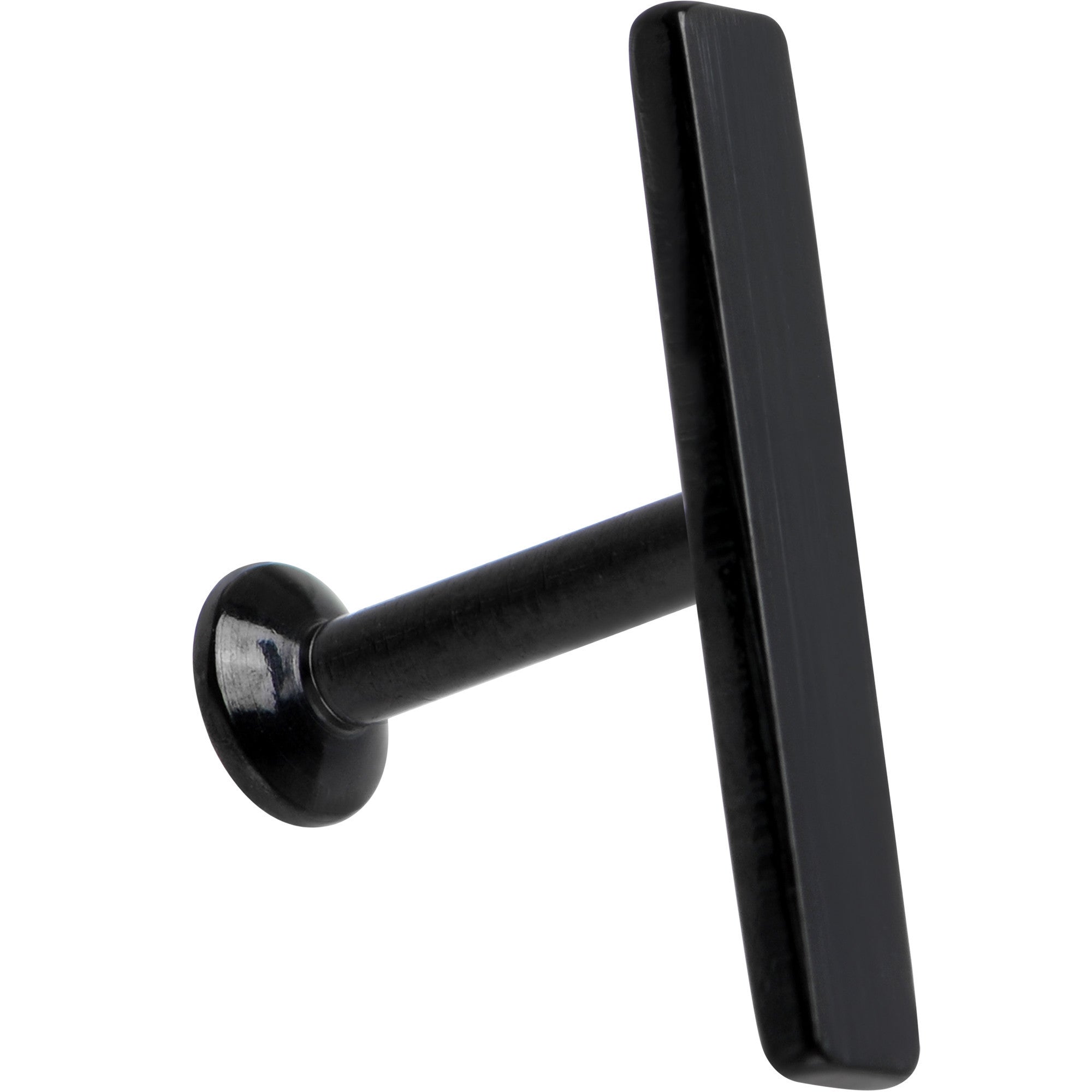 1/4" Black IP Rectangle Internal Thread Daith Cartilage Tragus