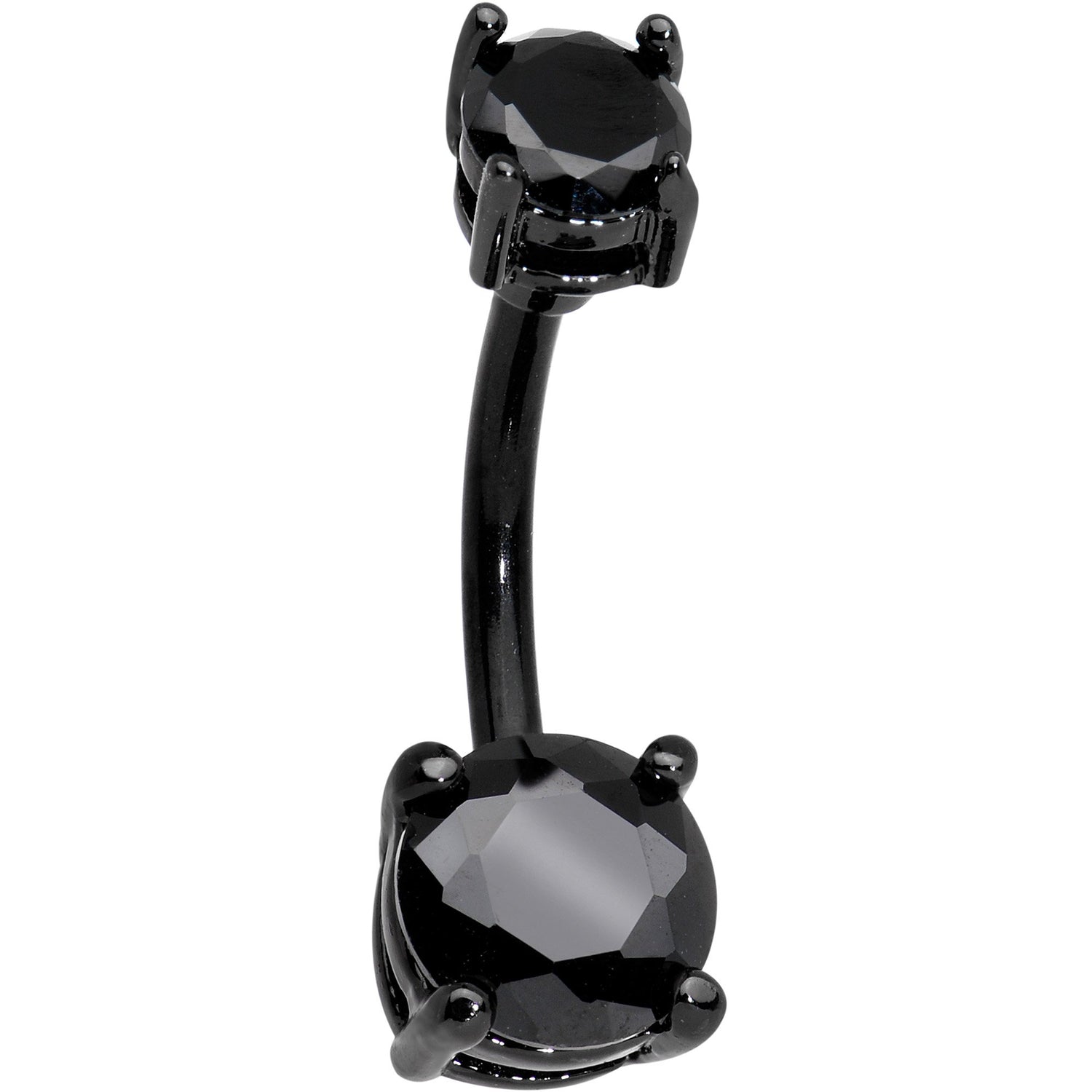 Black Gem Gothic Beauty Belly Ring