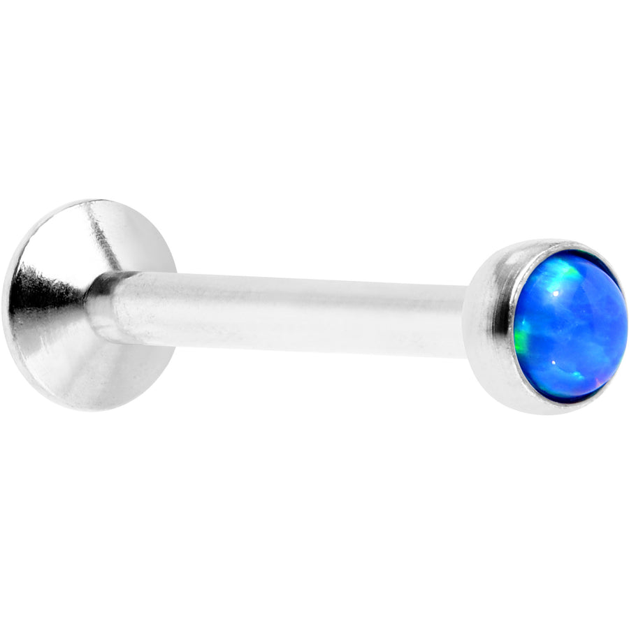 5/16 Blue Synthetic Opal Internally Threaded Daith Cartilage Tragus