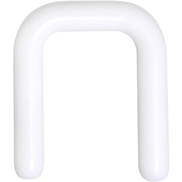 12 Gauge 1/2 White Flexible Bioplast Square Septum Retainer
