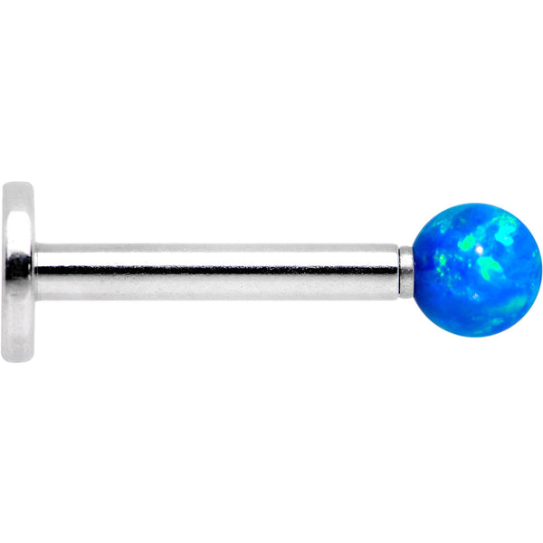 5/16 Blue Faux Opal 3mm Ball Internally Threaded Labret Monroe – BodyCandy